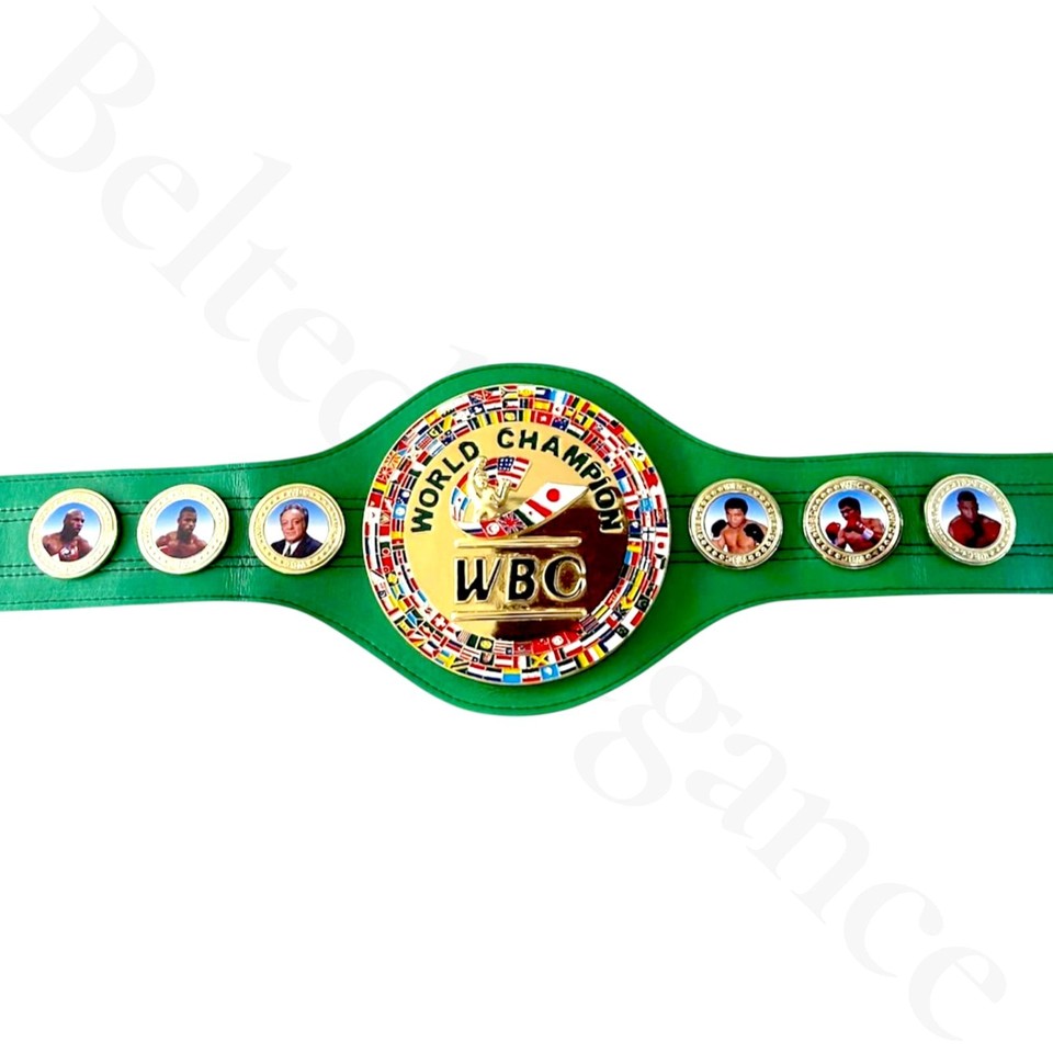 WBC Adult Boxing Belts - Wbc Union Belt, Wbc Green Championship 3D Logo ...