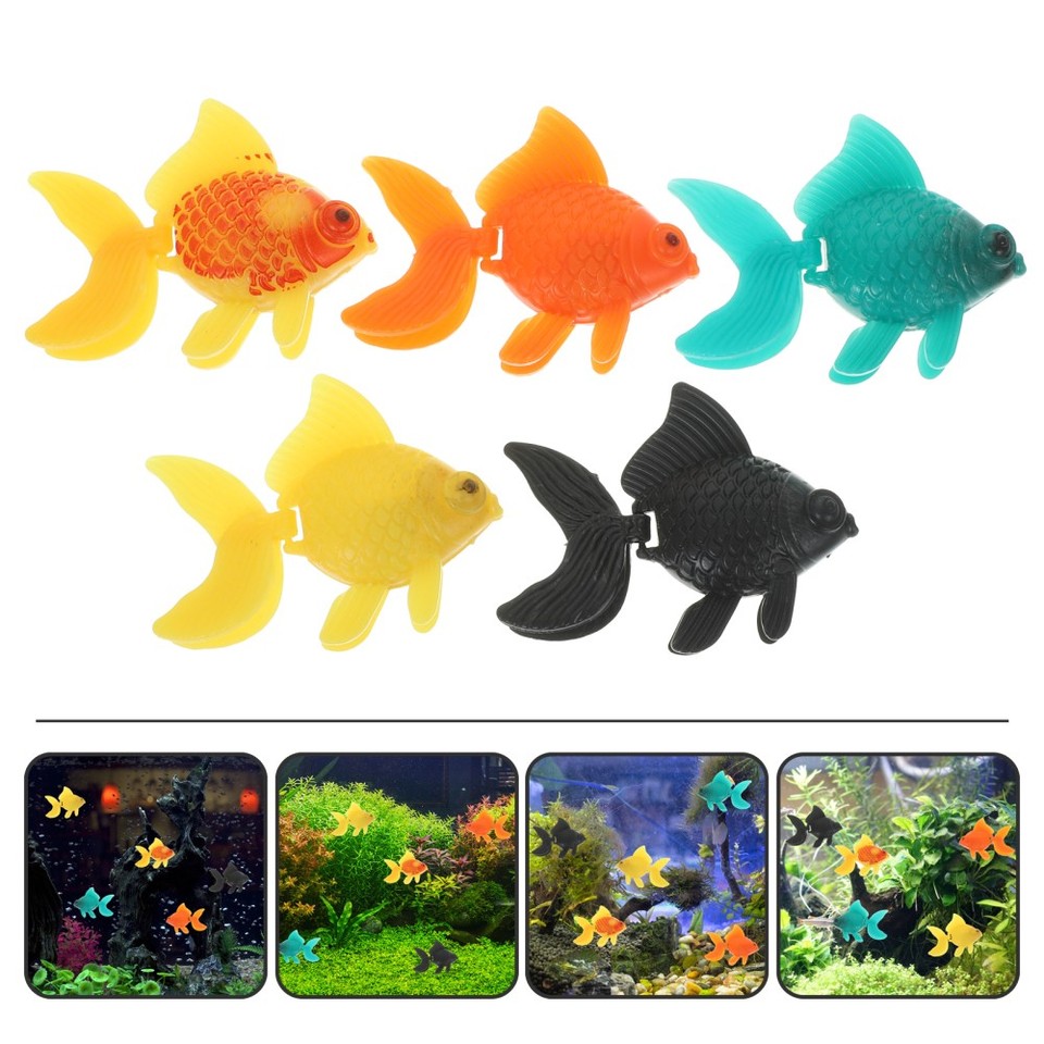 5 Pcs Bubble Tube Fish Artificial Ornament Tank Toys Simulated Fake ...