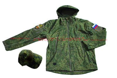 Rare Russian Ukraine Crimean EMR Camo SoftShell Jacket Patches & Hat ...