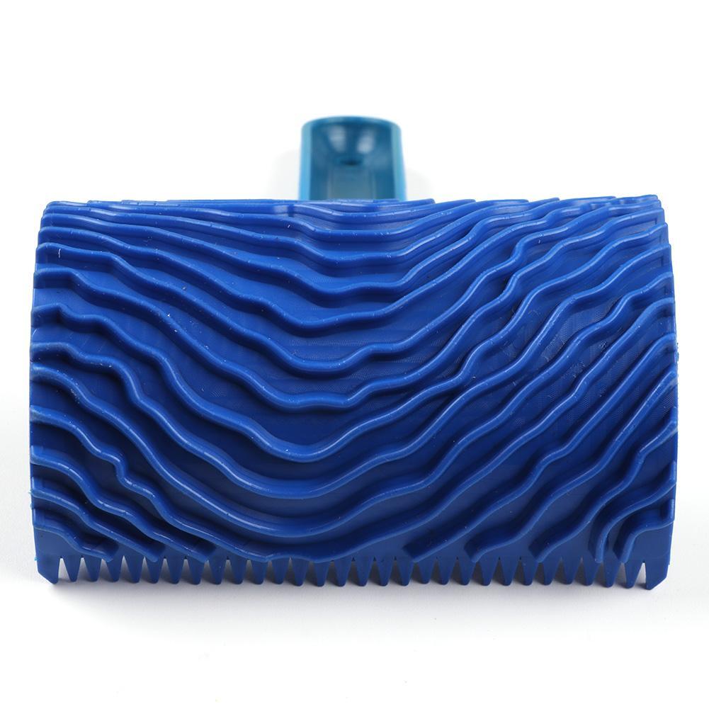 Blue Rubber Grain Roller Removable Art Paint Roller DIY Graining ...