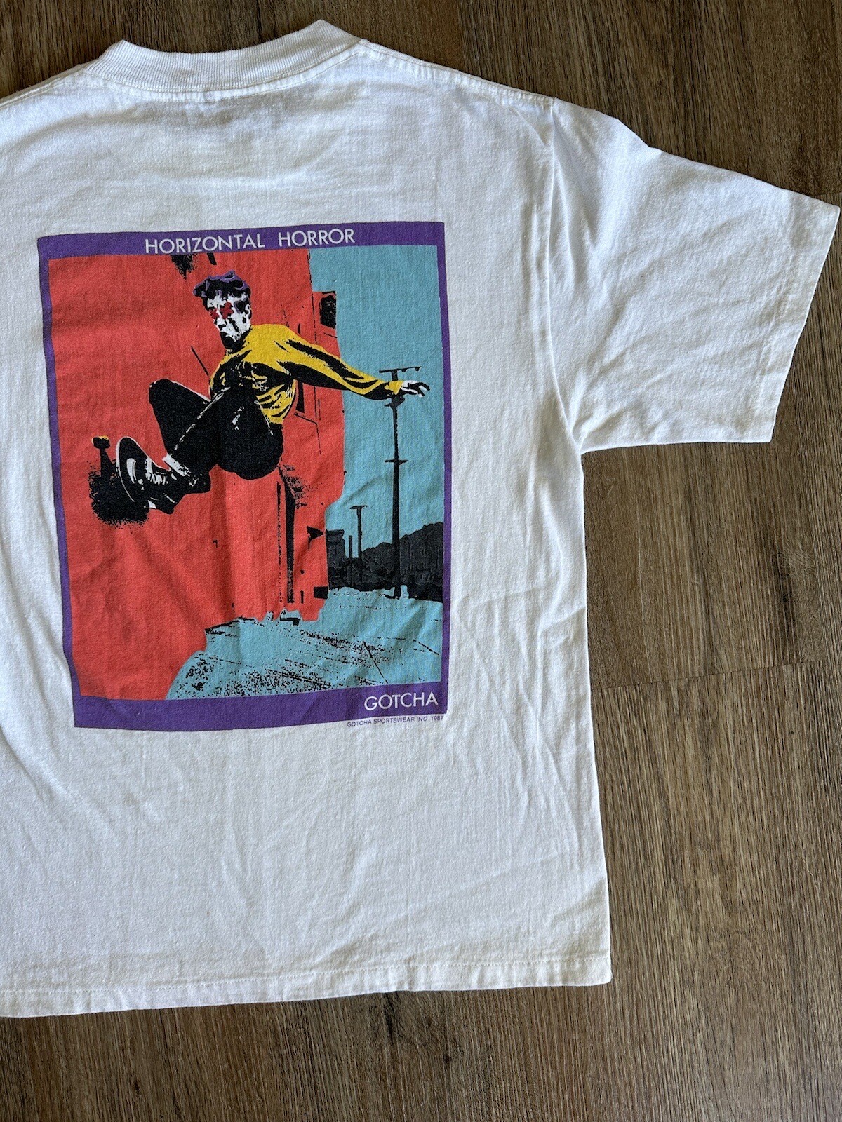 Vintage 1987 GOTCHA Horizontal Horror Single Stitch T… - Gem