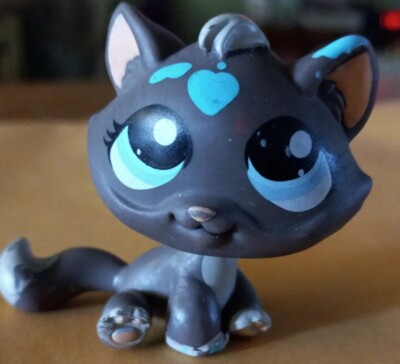LPS blue splatter cat 031 stamped | eBay