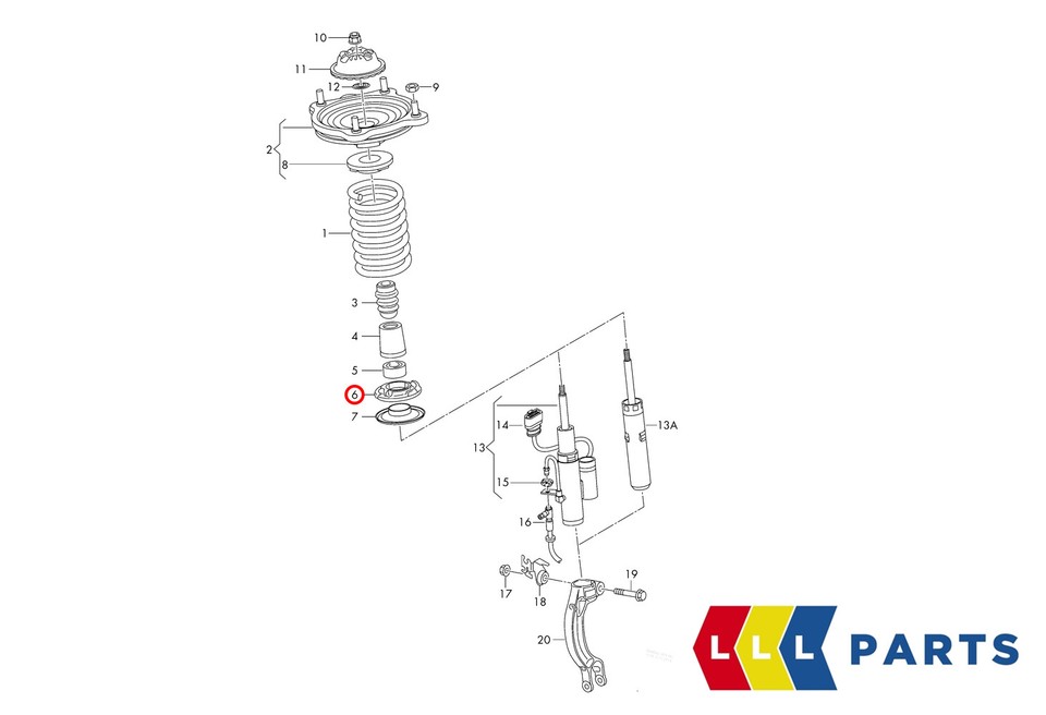 NEW GENUINE AUDI A4 A5 A6 A7 Q5 2008-2016 FRONT SUSPENSION SPRING ...