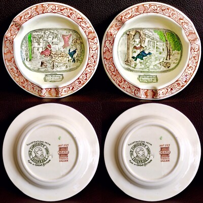 Two Rare Antique Adams Pottery Charles Dickens “The Old Curiosity Shop ...