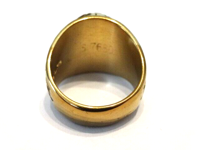 Vintage Gold Lance Kennedy High School Blue Spinel Stone YLTM Gold ...