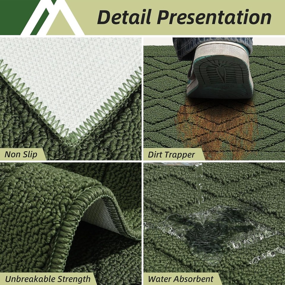 COSY HOMEER 48x20 Inch/30X20 Inch Kitchen Rug Mats Made of 100% ...