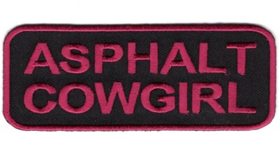 BRAND NEW ASPHALT COWGIRL BIKER IRON ON PATCH | eBay