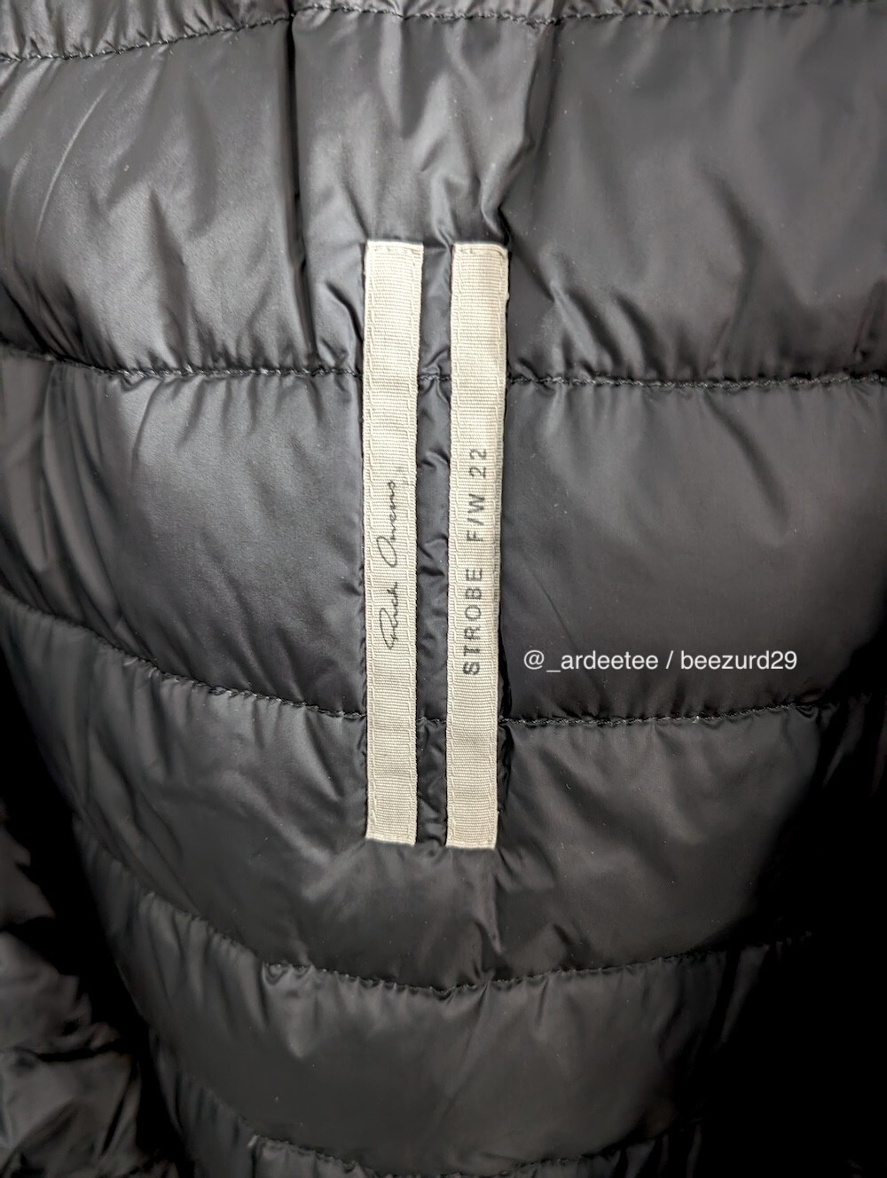 RICK OWENS RARE SAMPLE GOOSE DOWN JUMBO GIMP COAT PARKA FW22 STROBE ...