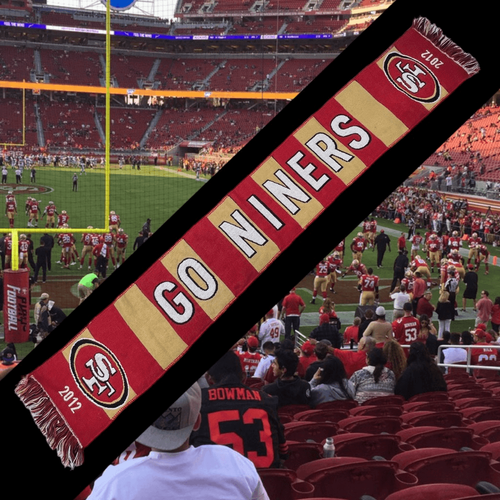 San Franciso 49ers Red Gold NFL Football 2012 Fringed Go Niners Stadium ...