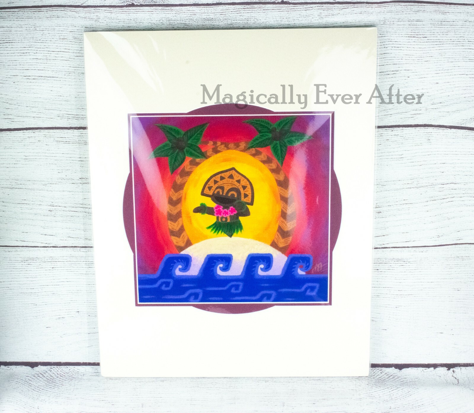 NEW Disney Parks Matted Art Print Polynesian Resort KEEP ON SWAYING ...