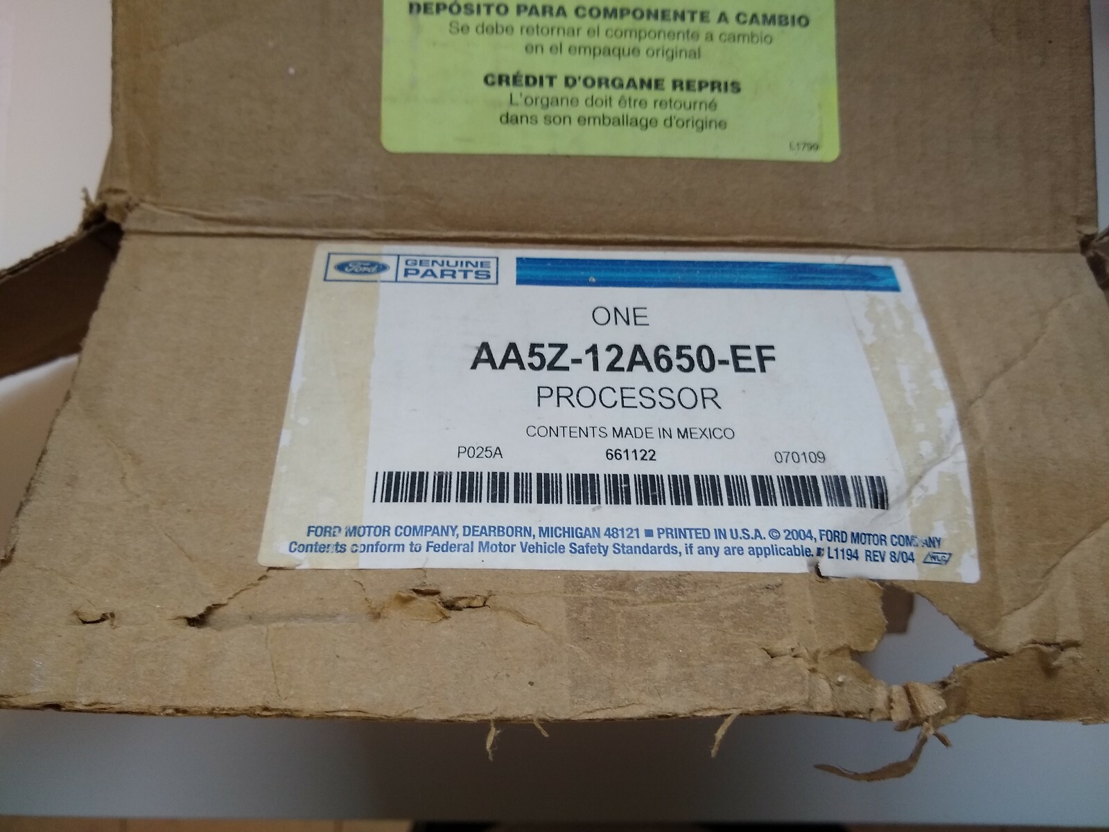 GENUINE FORD OEM ECM PCM ECU Engine Control Module Computer AA5Z-12A650 ...