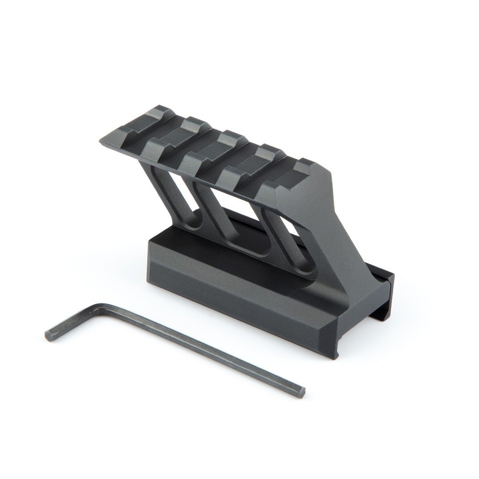 Offset High Profile Riser Mount fits Picatinny 20mm Rail For Red Dot ...