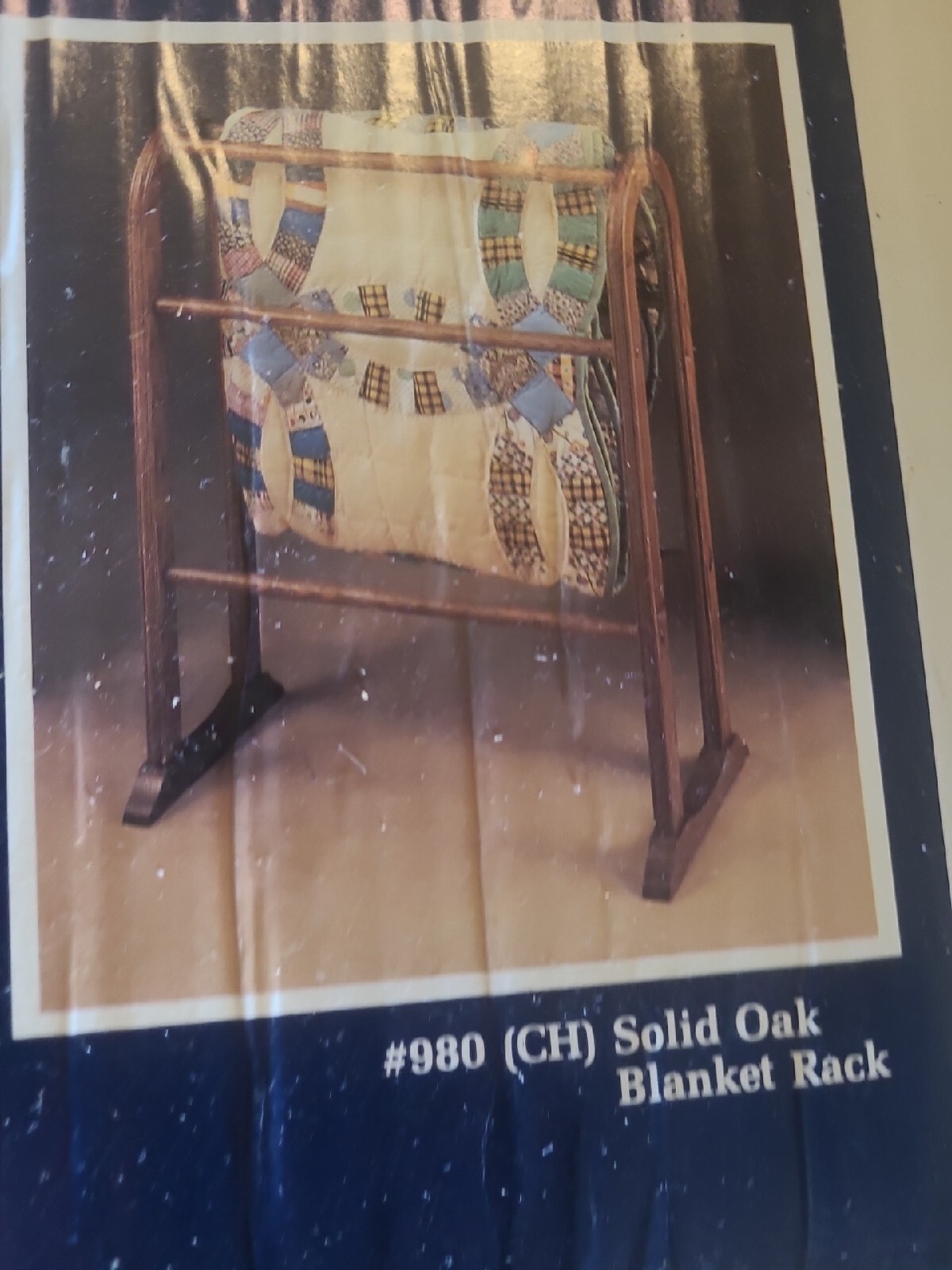 Solid Oak Wooden Quilt Rack Stand For Storage Display Blanket Bedspread ...