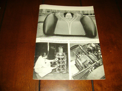 JOCKO ROBERT JOHNSON STREAMLINER RACE CAR ORIGINAL 1961 ARTICLE | eBay