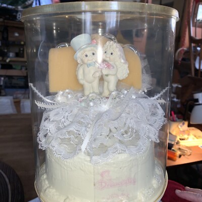 Jamie Lynn White Wedding Cake Topper Boy And Girl With Cupid | eBay