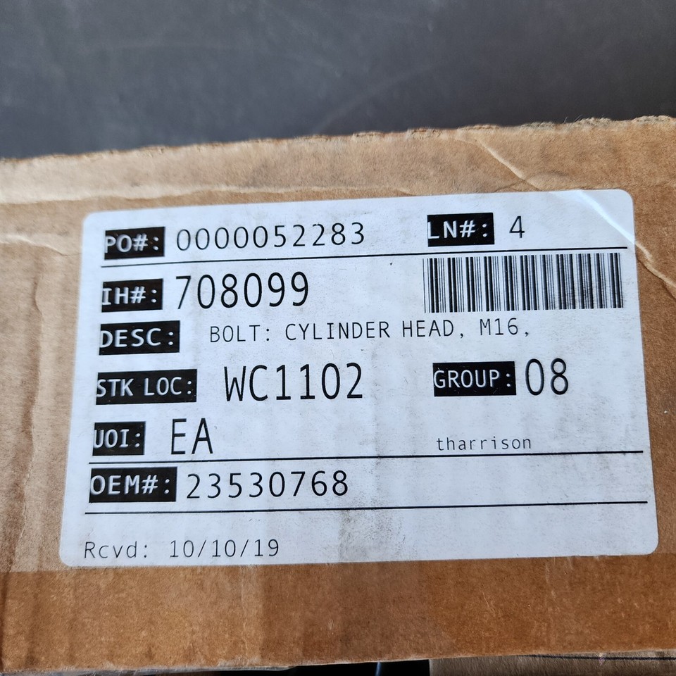 18 PACK - Genuine Detroit Diesel Cylinder Head Bolts #23530768 | eBay