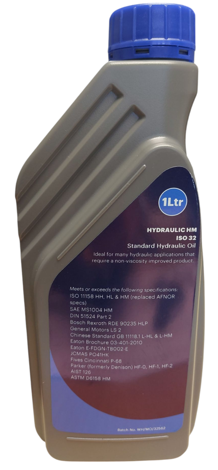 ISO VG 32 GRADE HYDRAULIC OIL FLUID 1 LTR PREMIUM SPECIFICATION BY ...