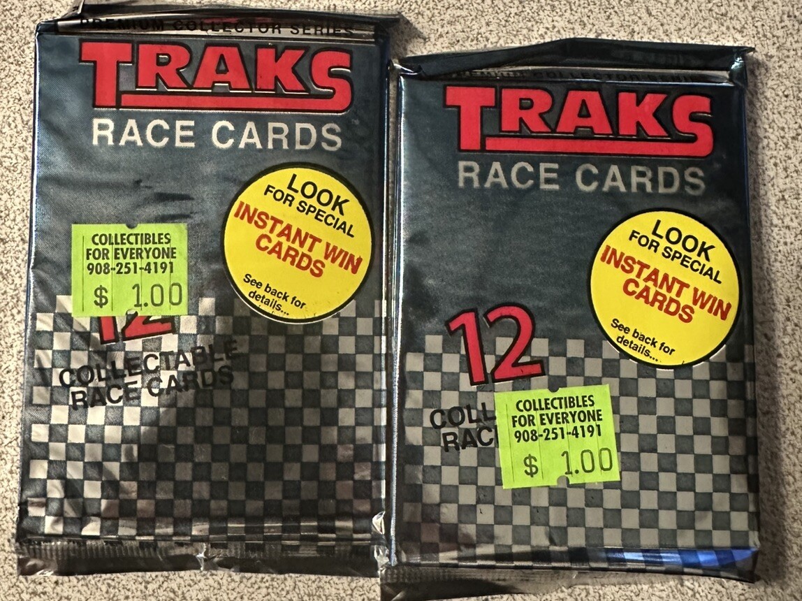 1993 TRAKS RACE CARDS PACK(S) NEW FACTORY SEALED PACKS UNSEACHED ...