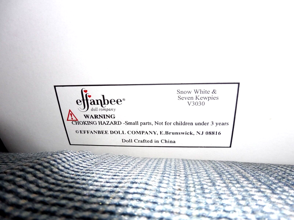 ASHTON DRAKE / EFFANBEE 16 INCH VINYL SNOW WHITE KEWPIE NEW IN BOX WITH ...