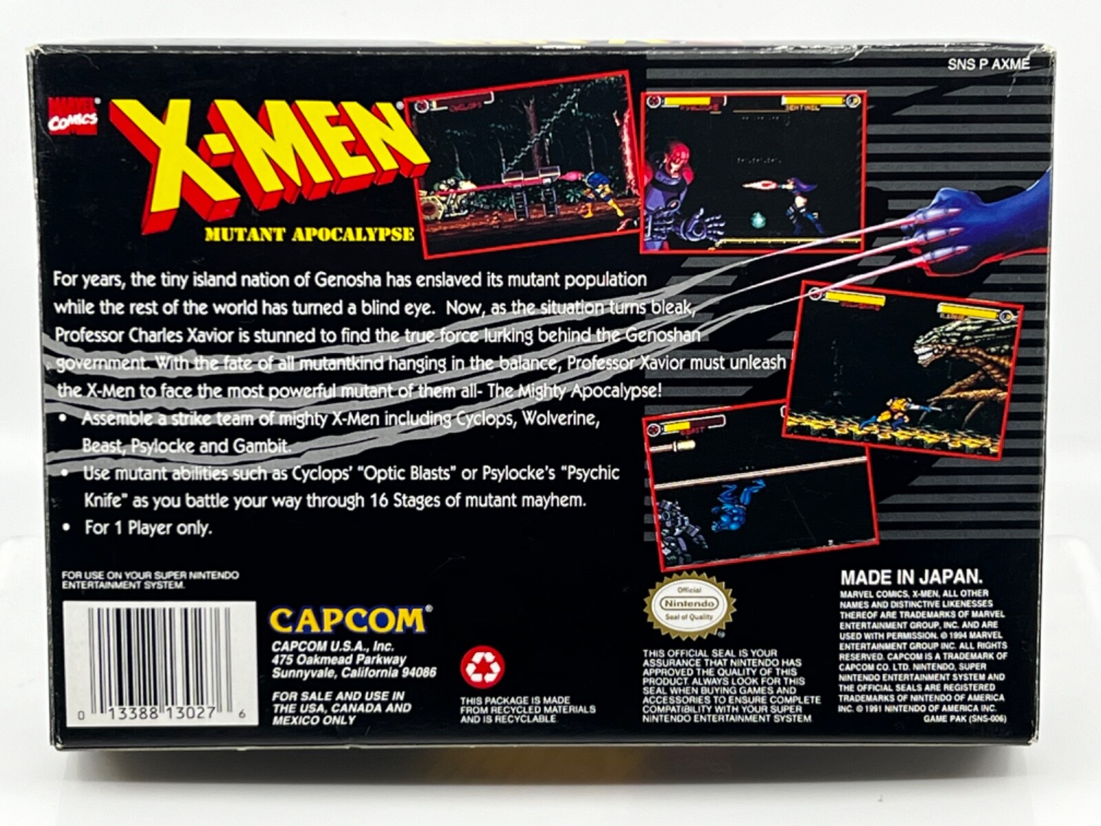 X-Men: Mutant Apocalypse SNES Super Nintendo COMPLETE IN BOX CIB 1994 ...