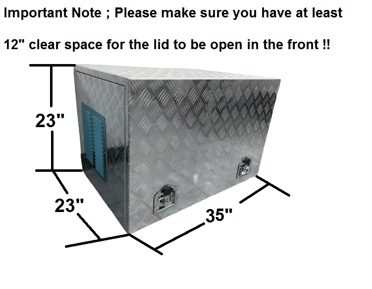 Aluminum Generator Tool Box 35" (L) X 23"(W) X 23" (H) Generator | eBay