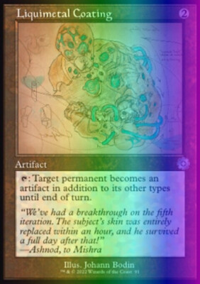 MTG Liquimetal Coating (91/126) The Brothers' War Retro Artifacts LP ...