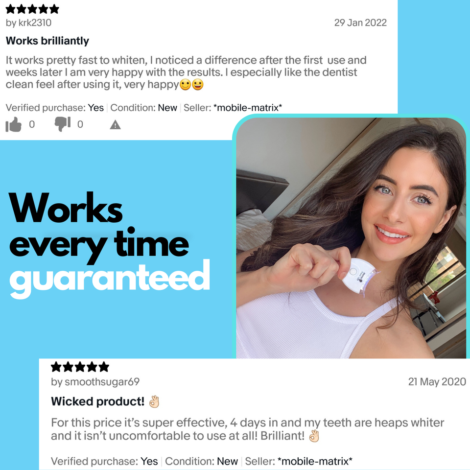 TEETH WHITENING KIT DENTIST STRENGTH WHITE SMILE MATRIX SUPER LED ...