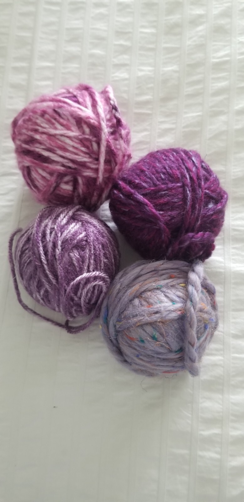 Lot of 4 Purple Yarn Balls - various colors/sizes of purple | eBay