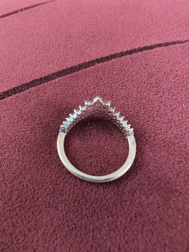 Pandora Sterling Silver 925 Princess Wish Crown CZ Ring Size 7 | eBay