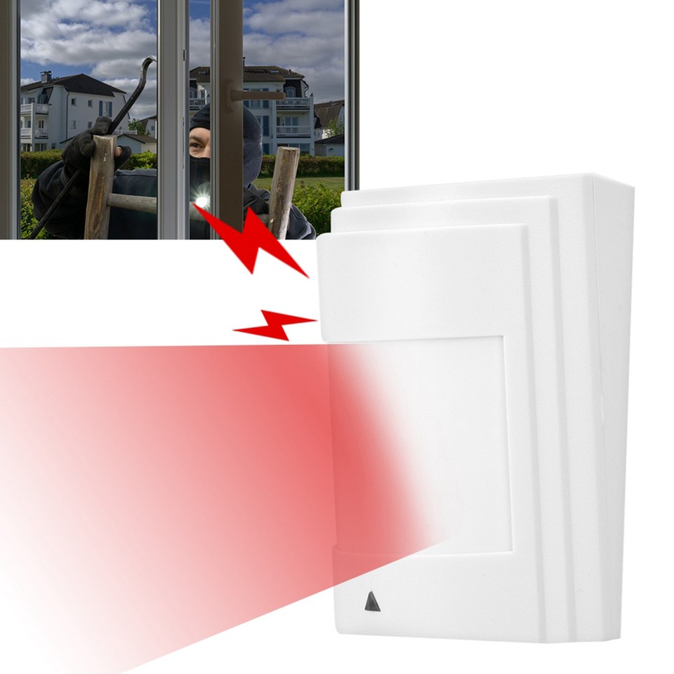 Wired Passive Infrared Motion Sensor Dual PIR Detector Warning Alarm ...