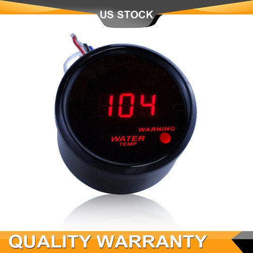 2'' 52mm Digital Red LED Electronic Water Temp Temperature Gauge w ...