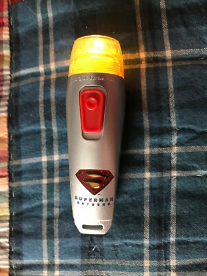 2006 SUPERMAN RETURNS flashlight Duracell promo WORKS DC Comics Justice ...
