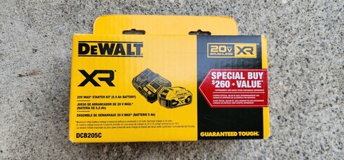 DeWalt DCB205C 20V MAX XR Premium Lithium-Ion 5Ah Starter Kit (New) | eBay