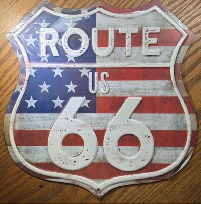 Route 66 Tin Metal Sign 10"x11" Ready to Hang - NEW | eBay