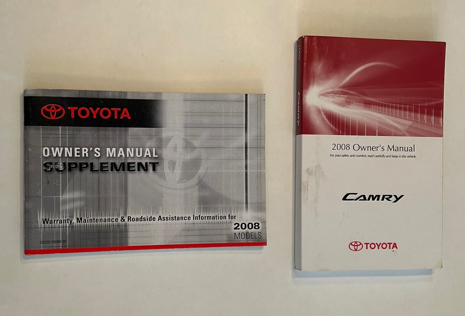2008 Toyota Camry Owners Manual Handbook And Owners Manual Supplement ...