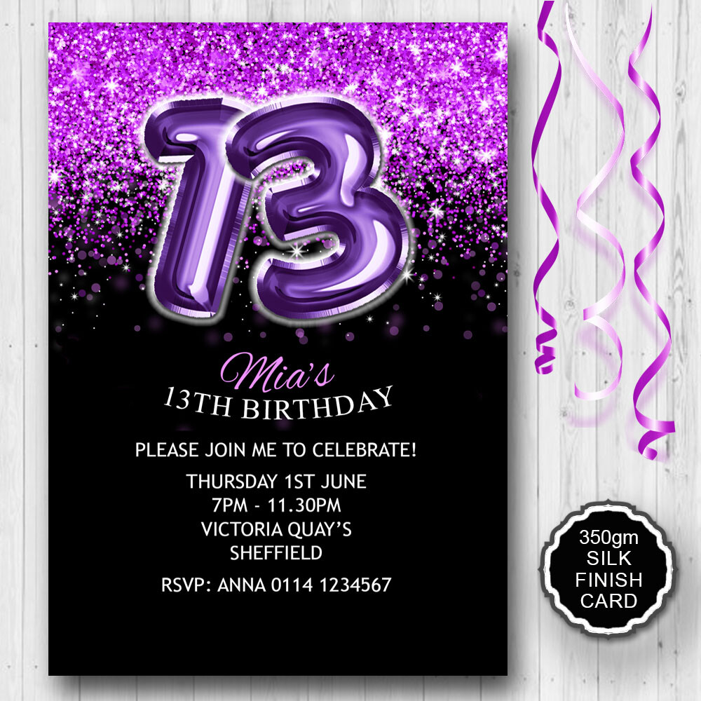 13th Birthday Invitation Examples Buy Personalised 13th Birthday