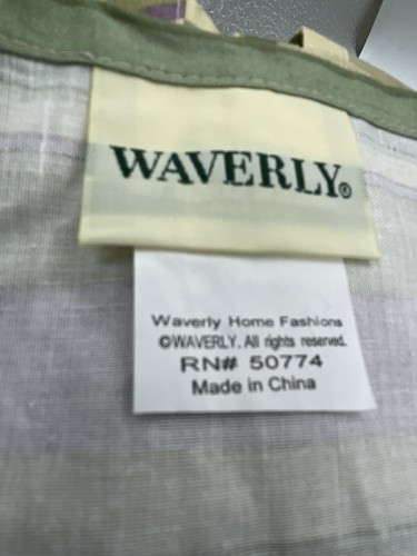 Waverly BLOSSOM HILL Hydrangea Stripe Double Valance Scalloped 16X76 ...