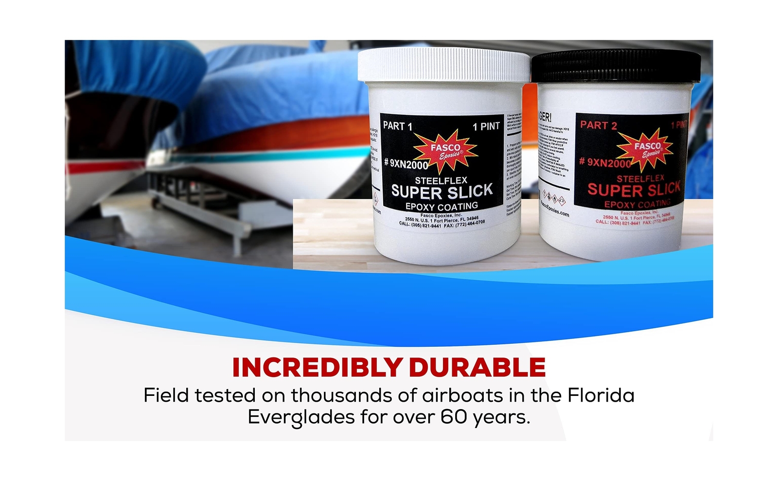 Super Slick 2000 Epoxy Bottom Coating for Airboats, Jet Ski's, etc ...