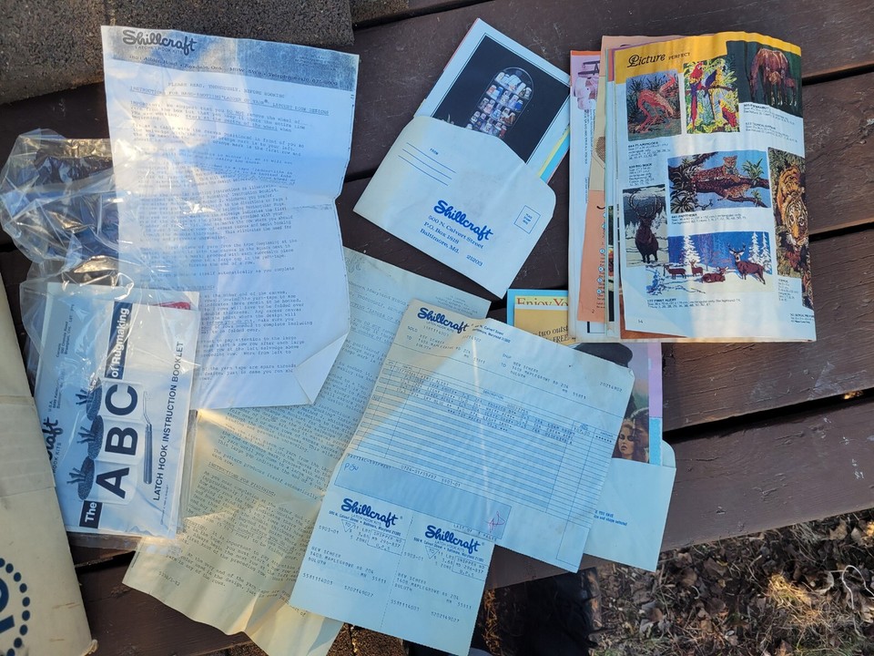 NEW Vintage *HUGE* Latch Hook Shillcraft 36" x 70" First Alert #177 | eBay