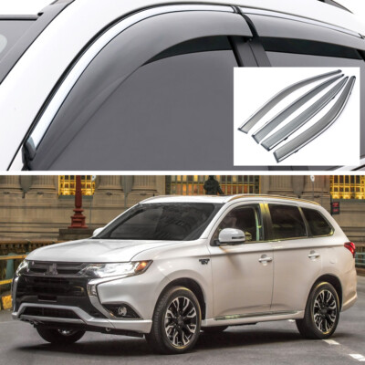 4Pcs Car Window Visor Vent Shade Deflector for Mitsubishi Outlander ...