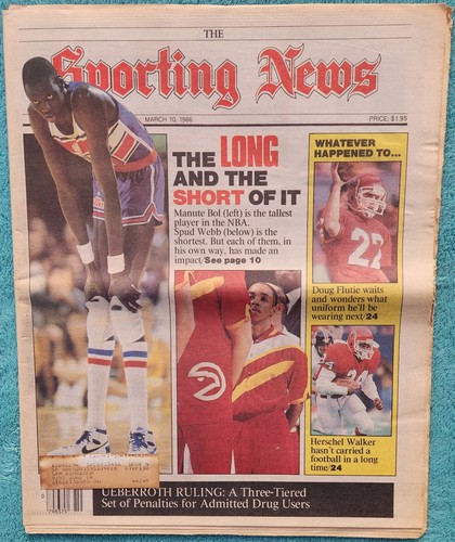 Manute Bol And Spud Webb The Long And Short Of It 1986 Sporting News ...