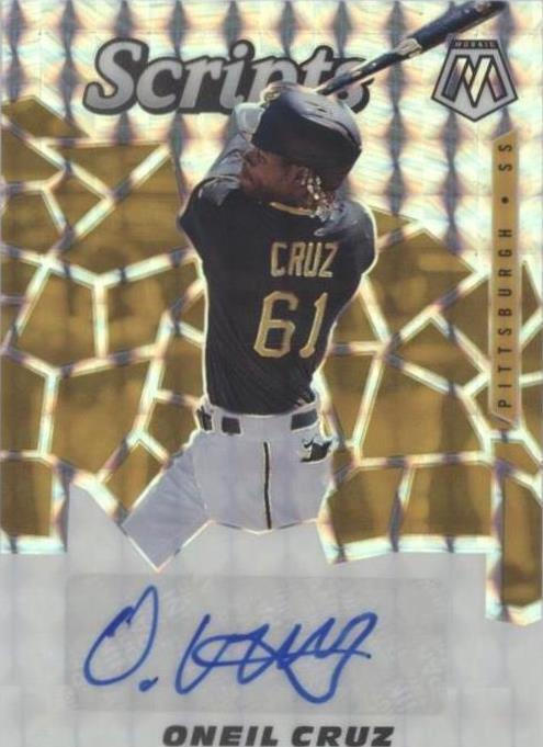 2021 Panini Mosaic - Scripts Oneil Cruz #SCR-OC (AU, RC) for sale ...