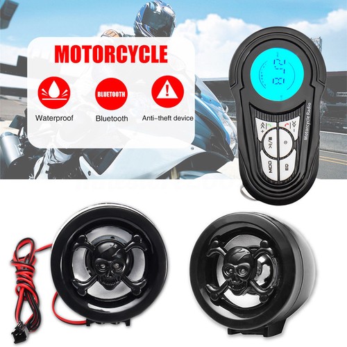 Waterproof Bluetooth Motorcycle Audio Radio Sound System Stereo ...