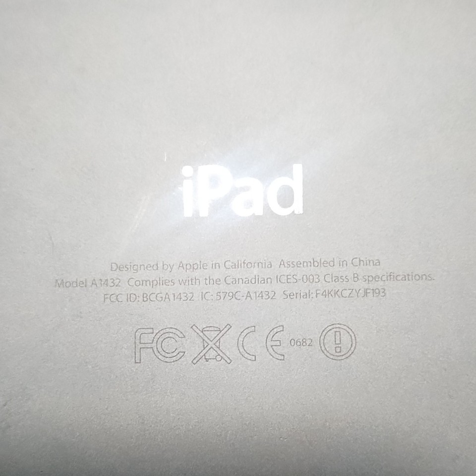 Apple iPad Series A1432 Tablet Gray Model A1432 MPN A1432 | eBay