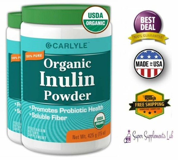 Pure Inulin FOS Powder 30 Oz Organic Prebiotic Intestinal Gut Support ...