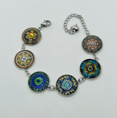Handmade TILES STYLES BRACELET unique MEDITERRANEAN spanish PORTUGUESE ...