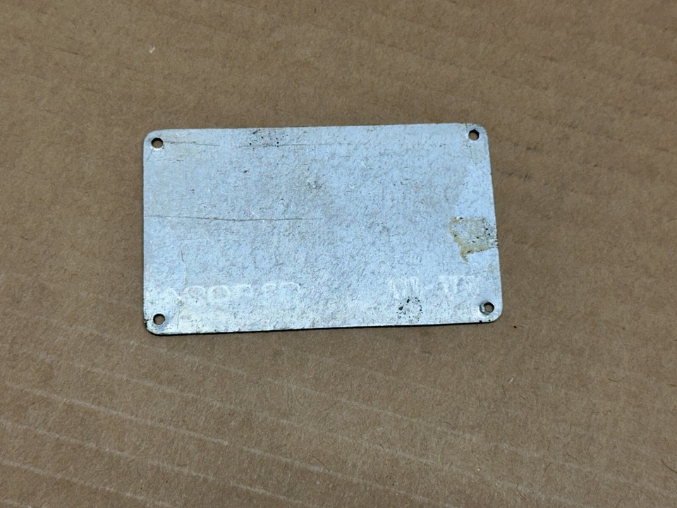 Original Victor Victrola VV-IV Name Plate ID Serial Number Tag Aluminum ...