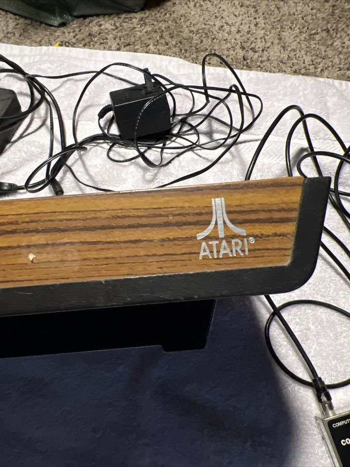 Atari 2600 Wood Console 1 Joystick, Powercords, Connector With Tv ...
