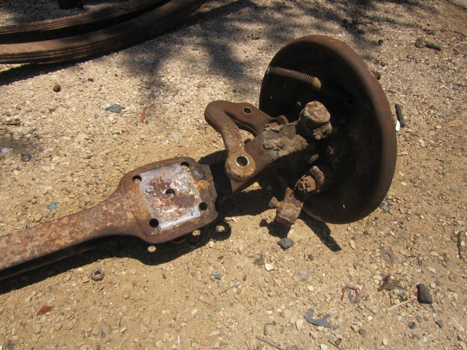DODGE A100 A108 Front Straight Axle W/ Spindles Backing Plates Gasser ...