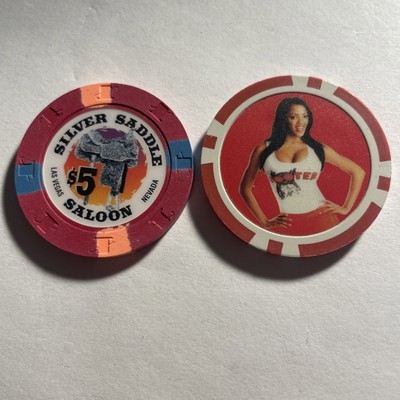 $5 Silver Saddle Casino Chip From Las Vegas Plus a Hooters Girl Chip ...